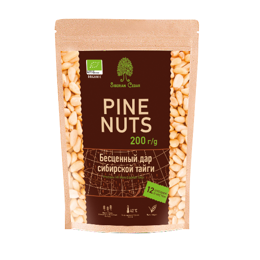 Shelled pine nuts, Pinus Sibirica, 200g