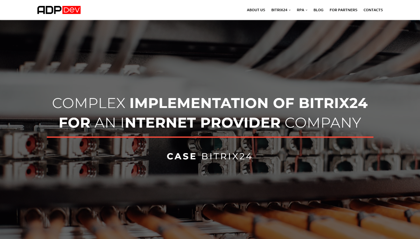 Complex implementation of bitrix24 for an internet provider company