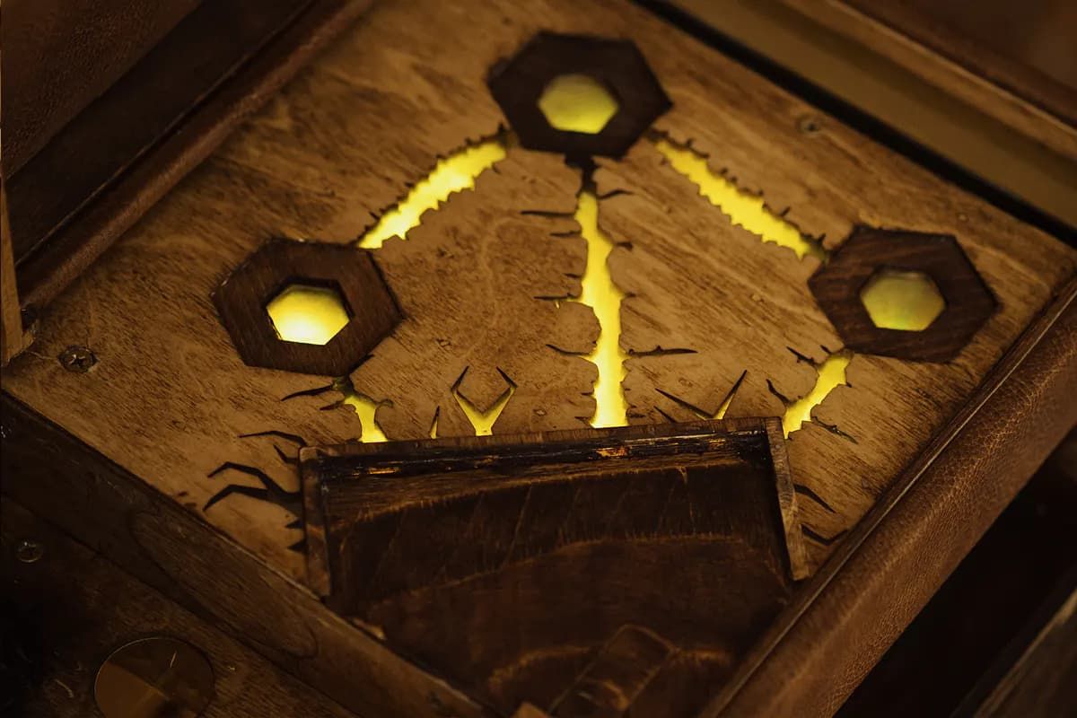 Wizard's chest by Produced Studio is a portable escape game.